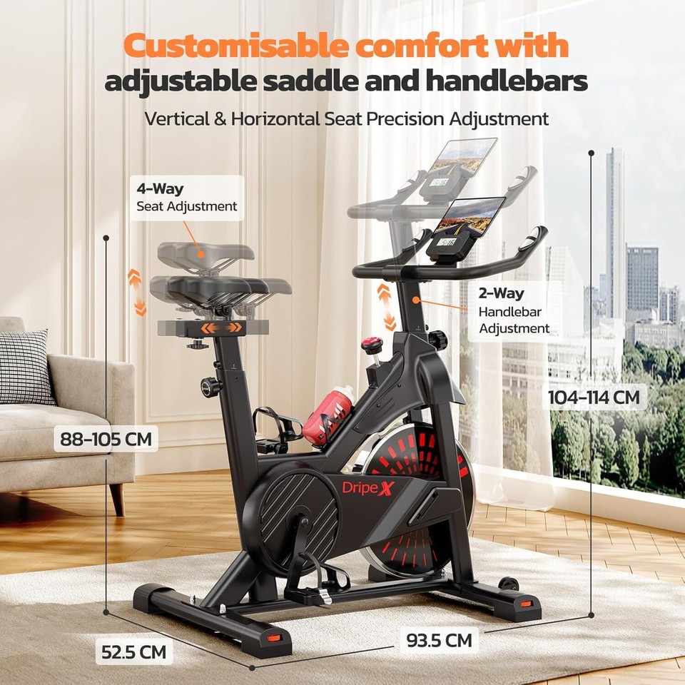 Exercise Bike Gym Bicycle Cycling Cardio Fitness Indoor Workout Fitness ...
