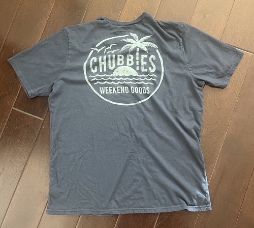 Chubbies T-Shirt Mens XL Blue Weekend Goods Cotton Preppy Beach Short ...