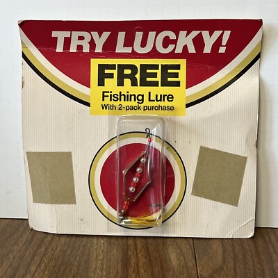 RARE VINTAGE NOS LUCKY STRIKE PROMOTIONAL FISHING LURE BEADED SINGLE ...