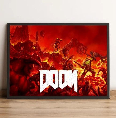 Doom Poster, Game Print, Wall Art, Home Decor, Gift for Gamers #3 2 | eBay