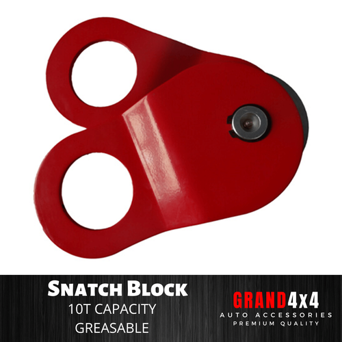 10T SNATCH BLOCK HEAVY DUTY GREASABLE RECOVERY PULLEY HOIST 4X4 4WD ...