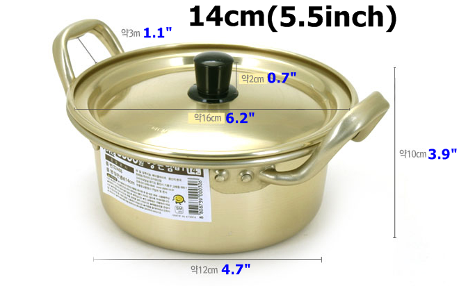 Korean Noodle Ramen Ramyun Pot with Lid, Size(14, 16, 18, 20cm) for ...