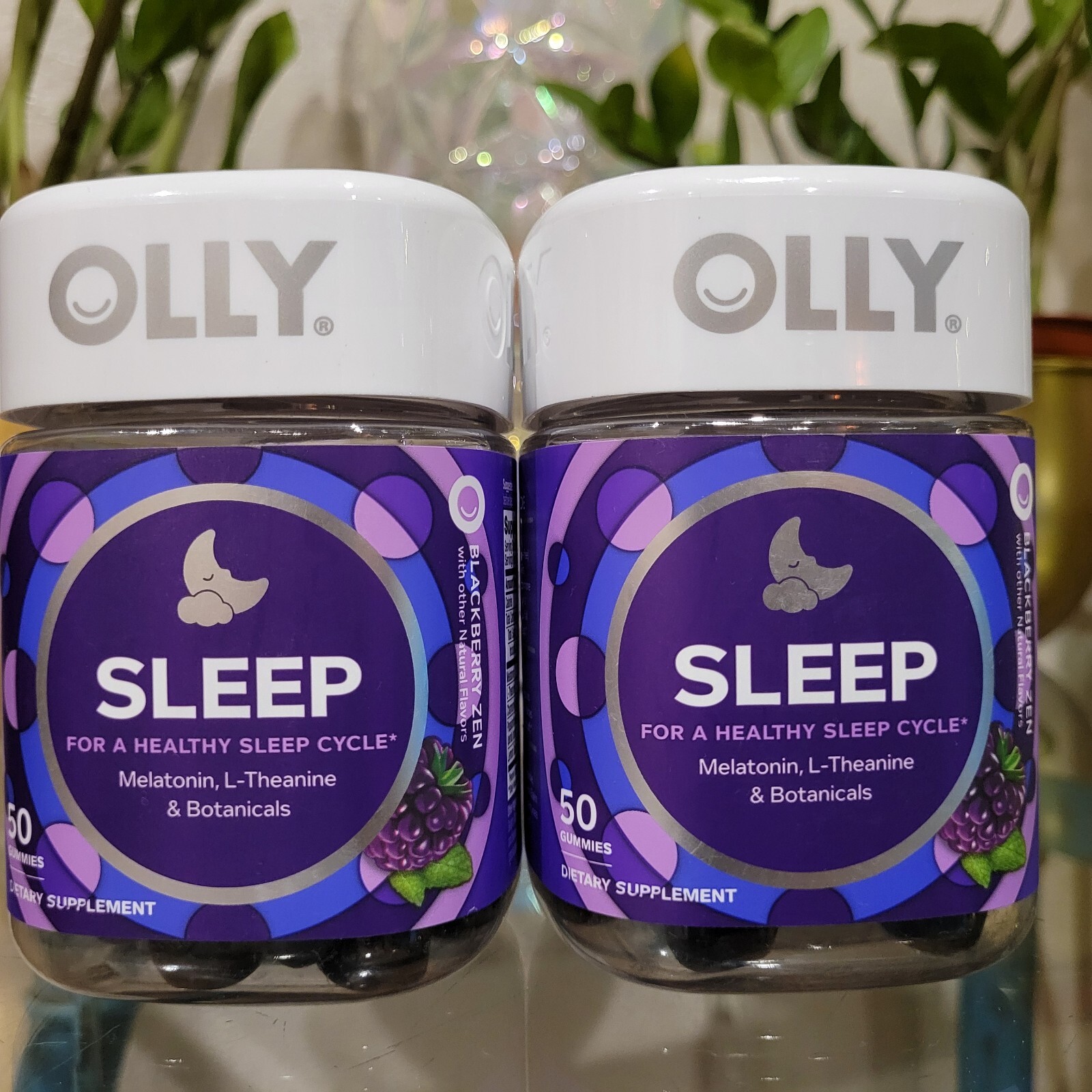 2x Olly Melatonin Sleep Aid Vitamin Gummies L-Theanine Botanicals Calm ...