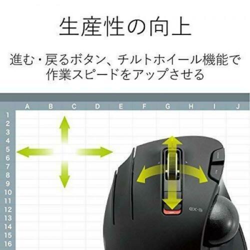 New Elecom Mouse Wireless trackball for the left hand 6 button M ...
