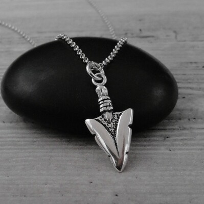 925 Sterling Silver Arrowhead Necklace - Arrowhead Charm - Southestern ...