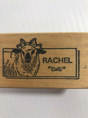 RACHEL "EWE" Name Wooden Rubber Stamp Mounted 2 1/2 x 1 1/2 | eBay
