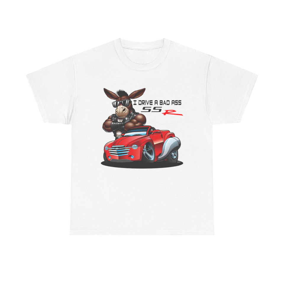 DigiRods Chevy SSR Hot Rod Truck Drive Bad Ass Cartoon Car White T ...