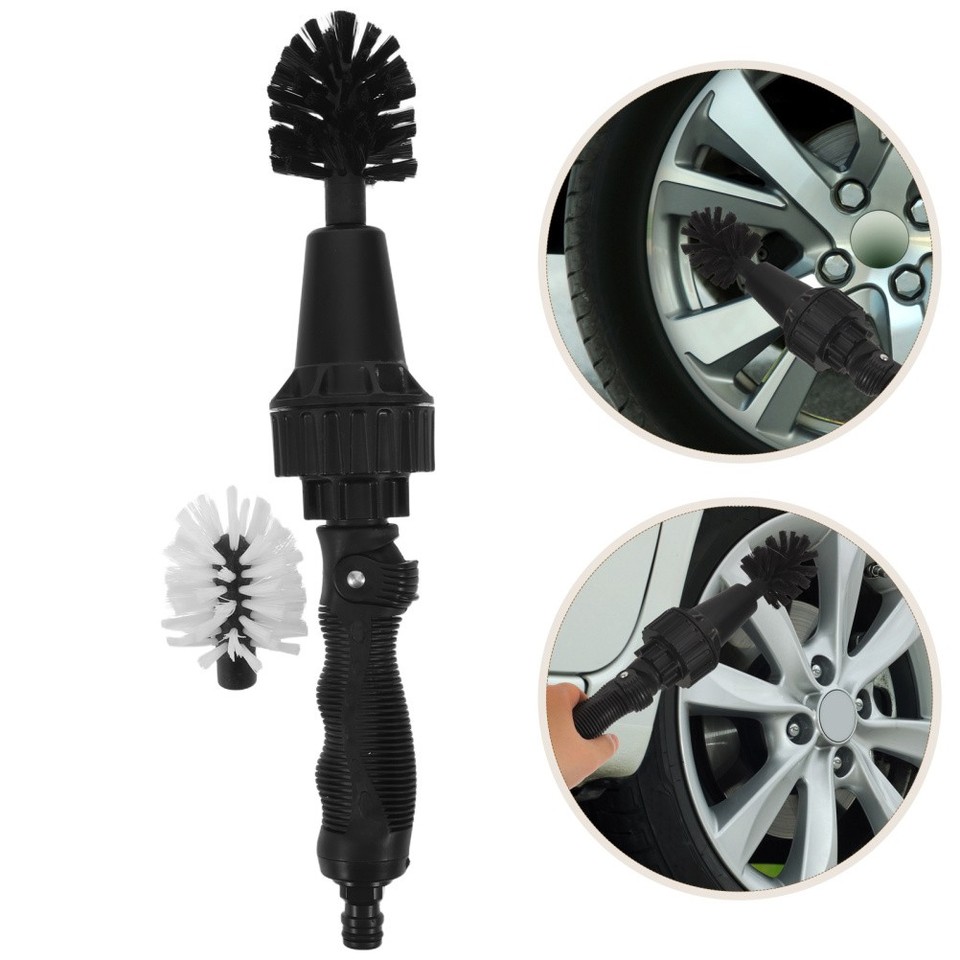Wheel Cleaning Brush Car Auto Scrubber with Garden Hose Connection ...