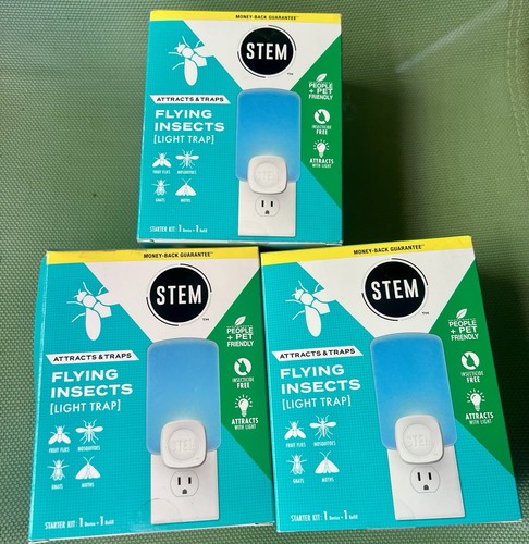 Stem Flying Insect Light Trap Starter Kit 3 Pack New And Sealed Pet ...