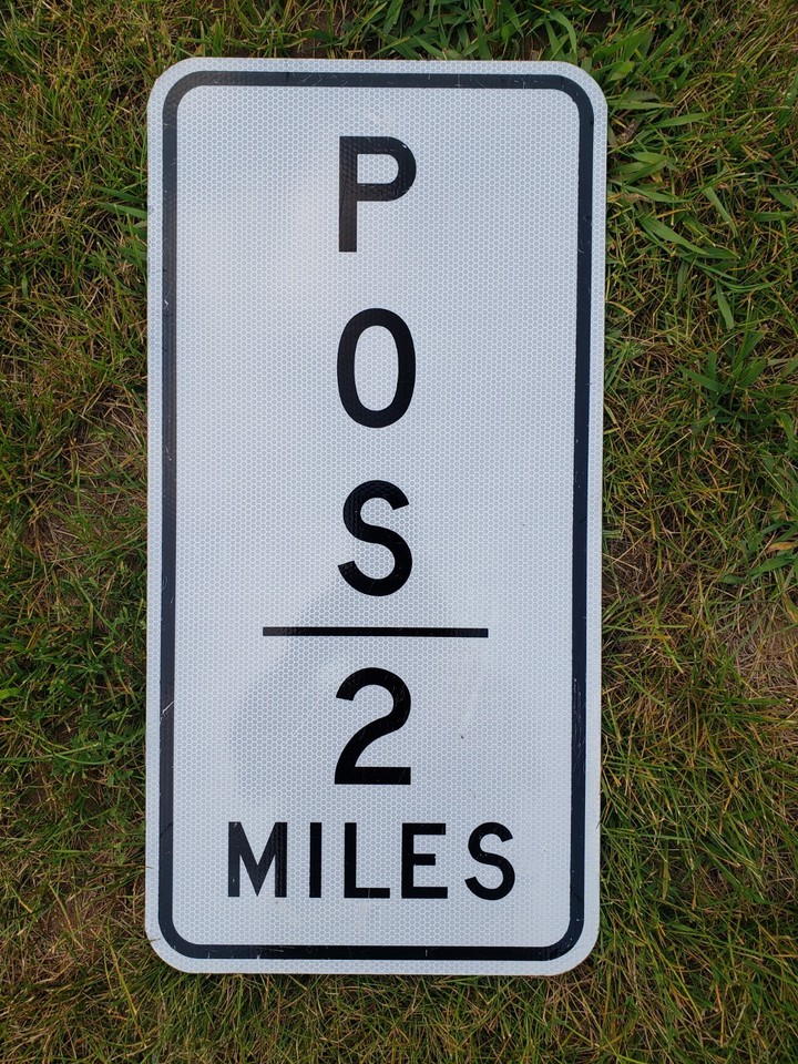 Point Of Switch 2 & 1 Mile Signs Railroad Train Railway BNSF TWC ...