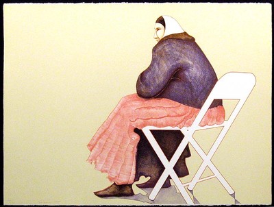 Ed Singer "Woman In Chair" Hand Signed Artwork Lithograph, Make Offer ...