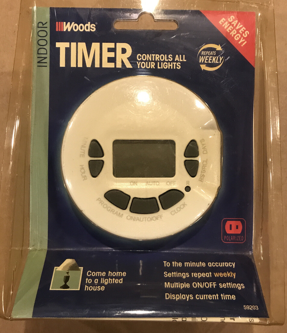 Indoor Lighting Security Digital Programmable Timer, Woods Ind 59203 | eBay
