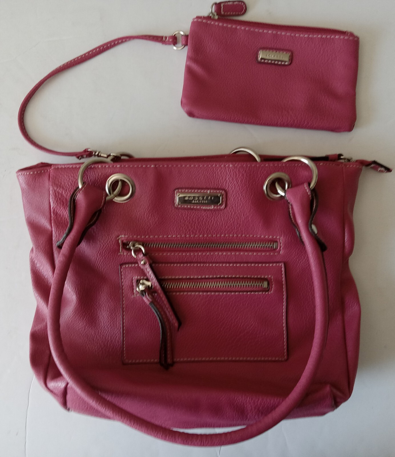 Rosetti Faux Leather Red Tote Bag with Matching Wallet - Gem