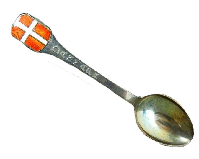 Antique Bernhard Hertz BH Denmark Danmark Flag 925 Sterling Silver ...