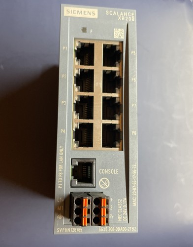 SIEMENS SCALANCE XB208 managed Layer 2 IE switch, 6GK5 208-0BA00-2TB2 ...