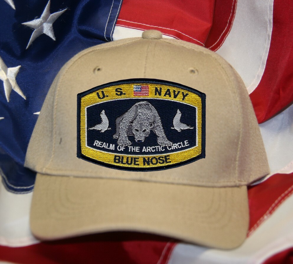 BLUE NOSE HAT PATCH CAP US NAVY ARTIC SUB PIN UP SAILOR POLAR BEAR 66 ...