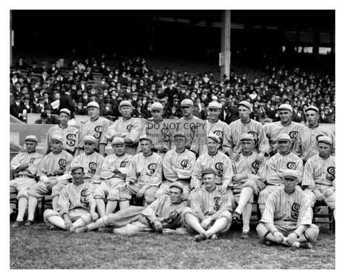 CHICAGO WHITE SOX 1917 BASEBALL TEAM SHOELESS JOE JACKSON 8X10 B&W ...