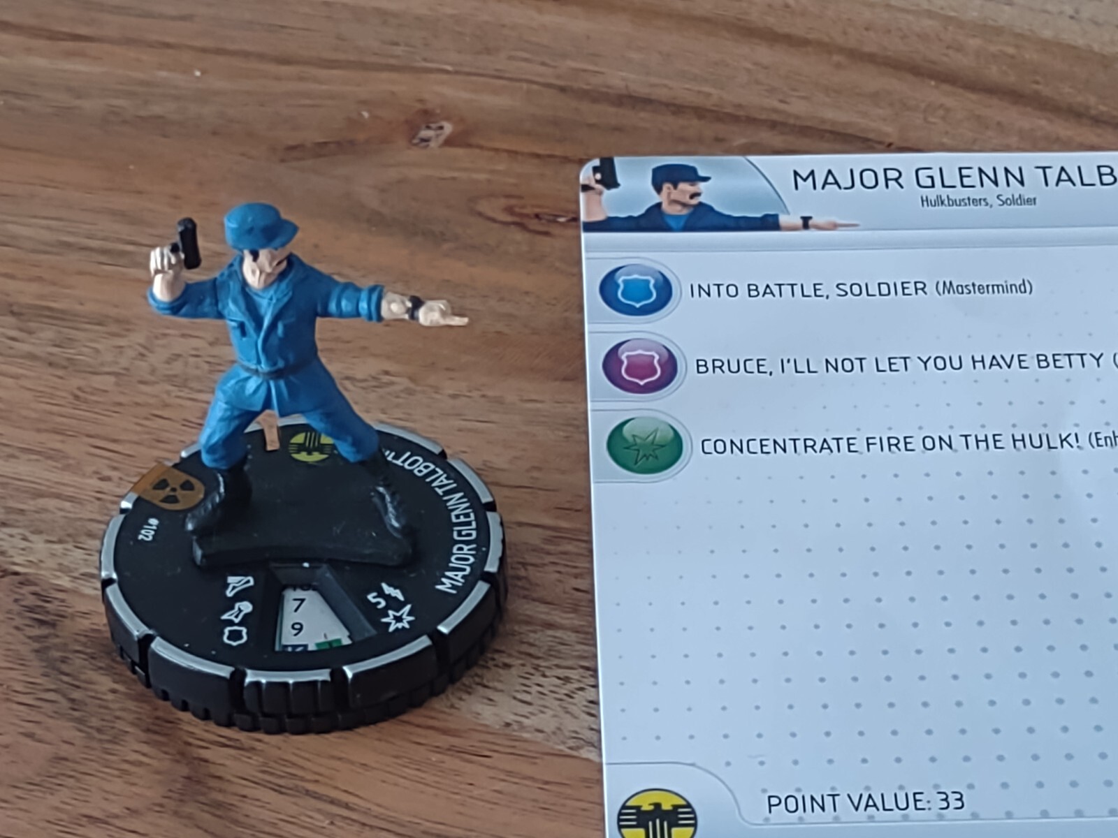 JA02 Heroclix Incredible Hulk set Major Glenn Talbot 102 Limited ...