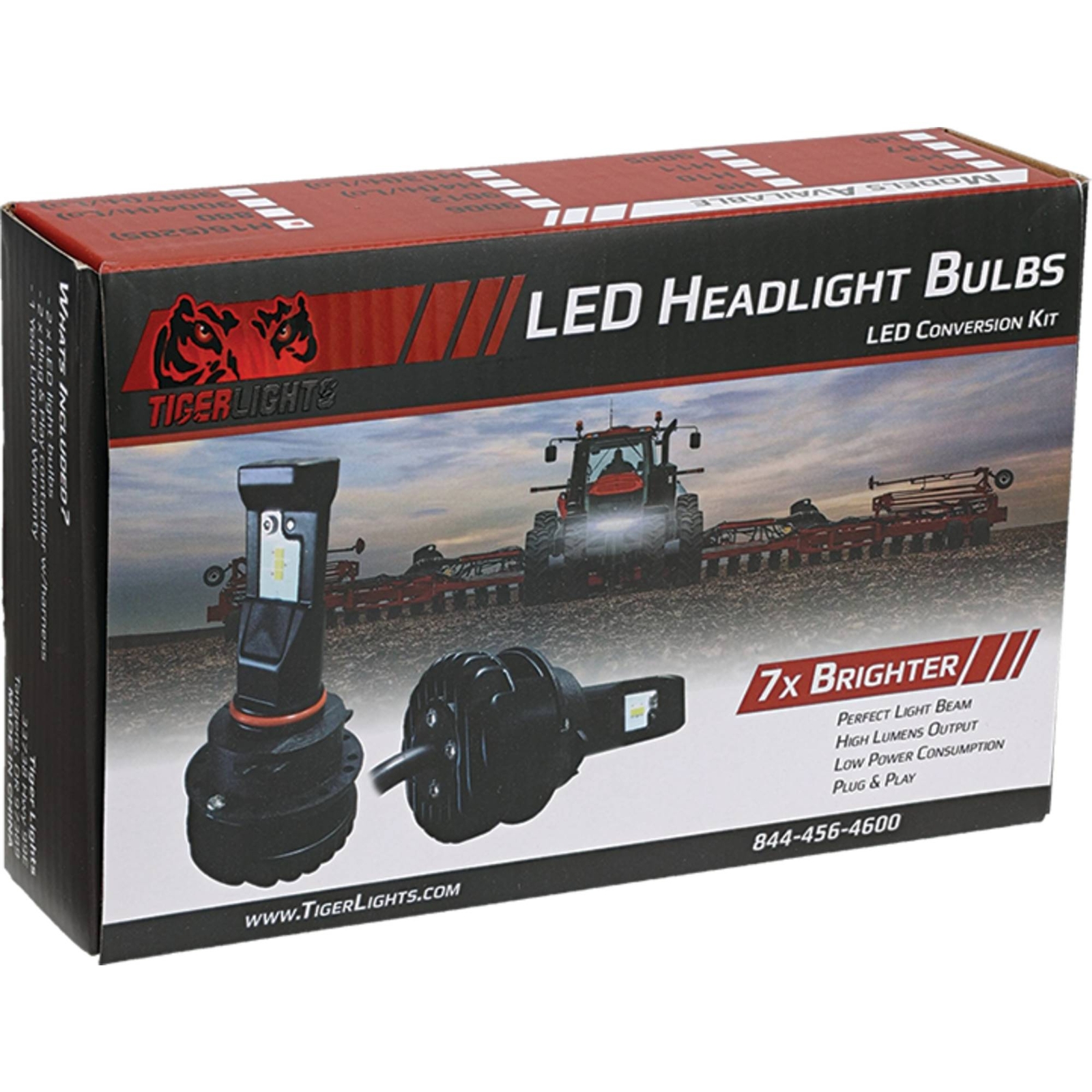 12V LED Headlight Conversion Kit 1400 Lumens, 1.2 Amps Off-Road Light ...