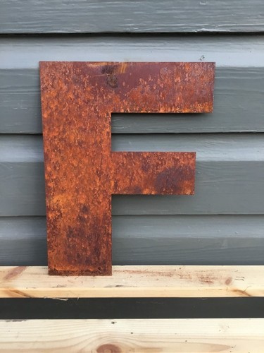 10 Inch rusty metal letters and numbers shop sign home COMBINED POSTAGE ...