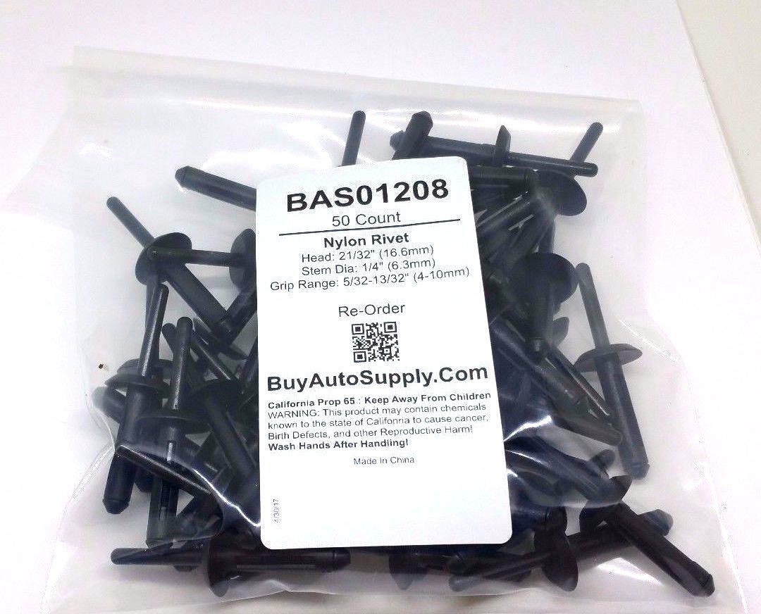 USA Seller 50pcs Plastic Nylon Rivet Fits Chrysler 6500911 GM Ford ...