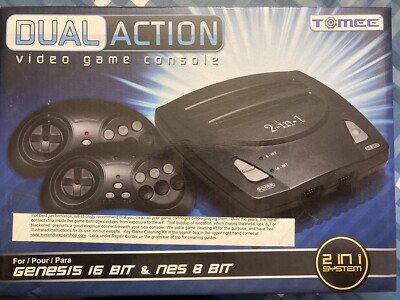 Tomee dual action video game console Genesis 16 bit & NES 8 bit system ...