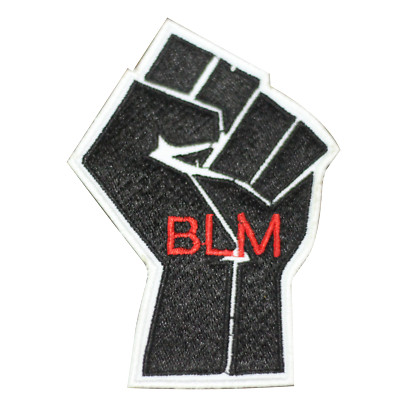 Simple BLM Fist Hand Embroidered Iron on Sew on Patch Badge 9.5cm x 7 ...