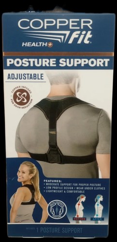 Copper Fit Health+ Back Support Adjustable Posture Support New Open Box ...