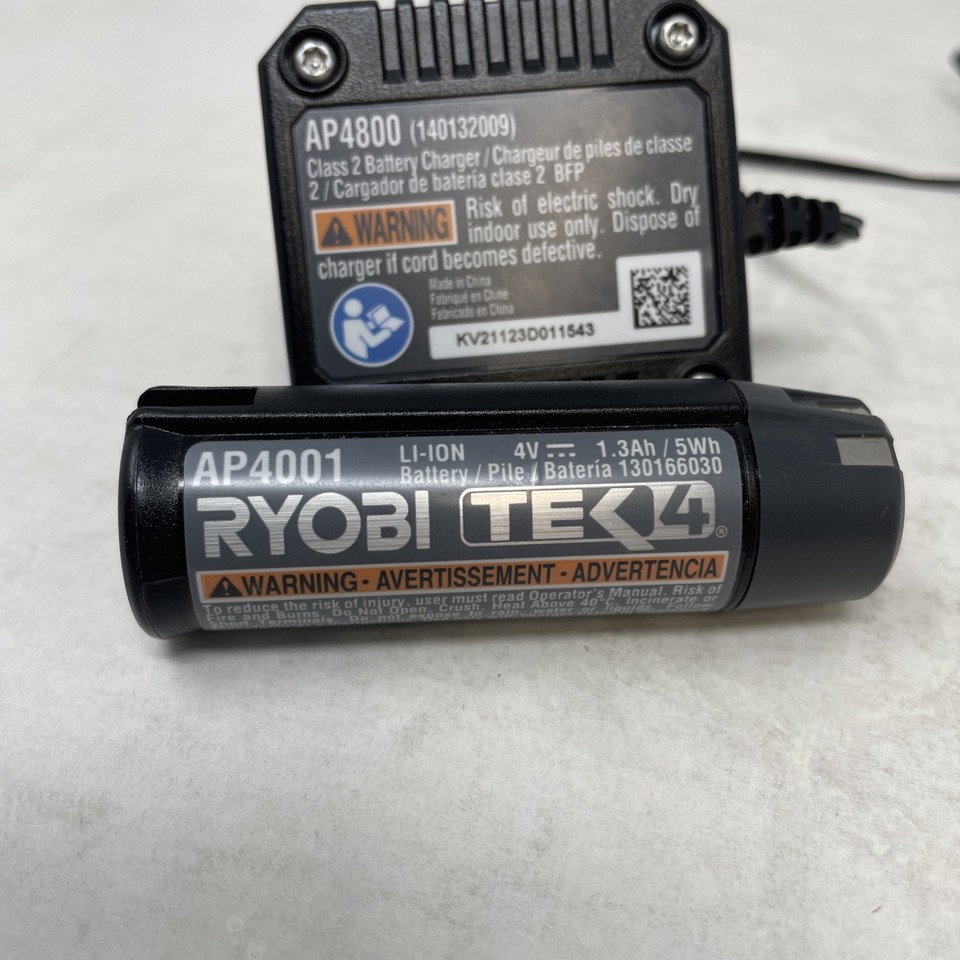Genuine Oem Ryobi Tek4 Ap4800 4v Ac Battery Charger Battery Ebay