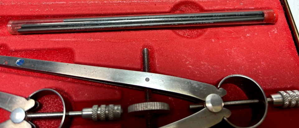 Vintage Vemco Compass Drafting Instruments Set with Original Case, Blue ...