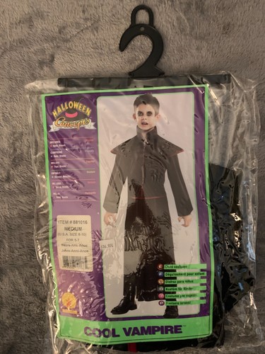 Rubies COOL VAMPIRE Costume Robe and Brooch Boys Size 8-10 NWT | eBay