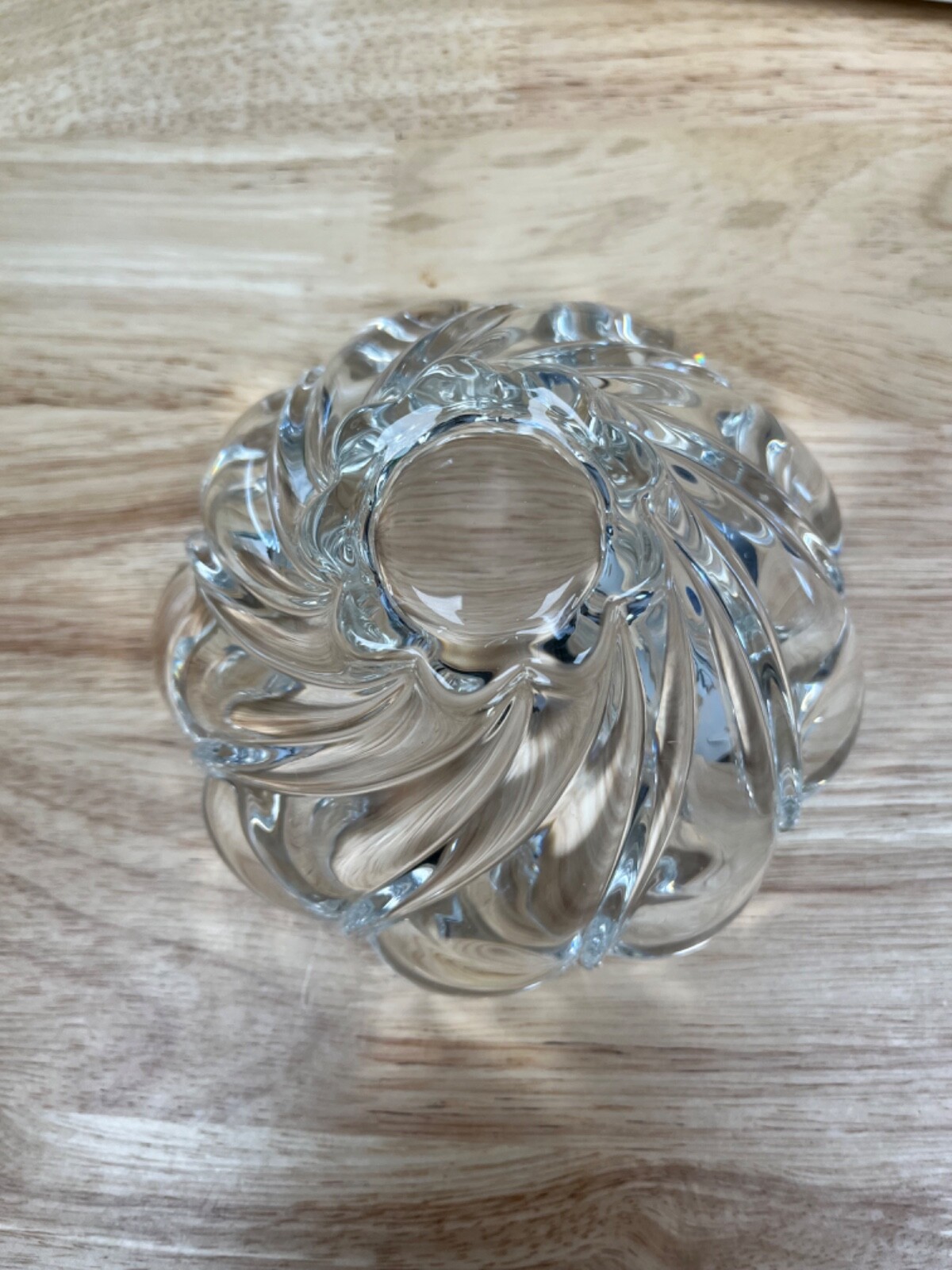 Mikasa Peppermint Swirl Crystal Bowl Candy Nut Holder Clear Glass 5.5 ...