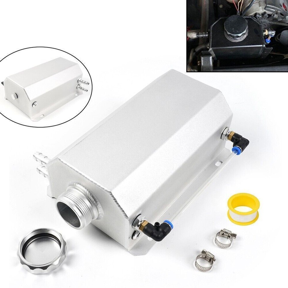 Universal 2L Aluminum Radiator Coolant Overflow Expansion Water Bottle ...