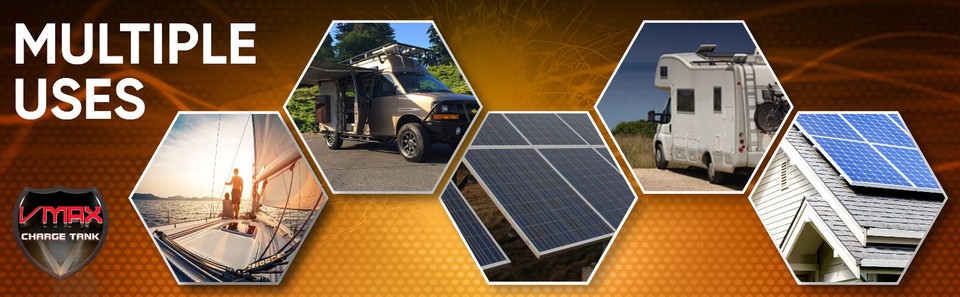 VMAX SLR155 Solar Energy Storage AGM Battery for DM Solar Panels, 155Ah ...