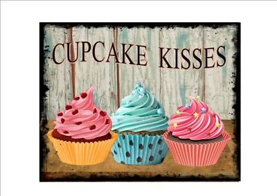Cupcake Sign Vintage Bakery Cafe Sign Bakers Signs Bake off Sign ...