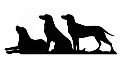 Three Labradors Weathervane or Sign Steel Shape - Unpainted 550mm | eBay UK