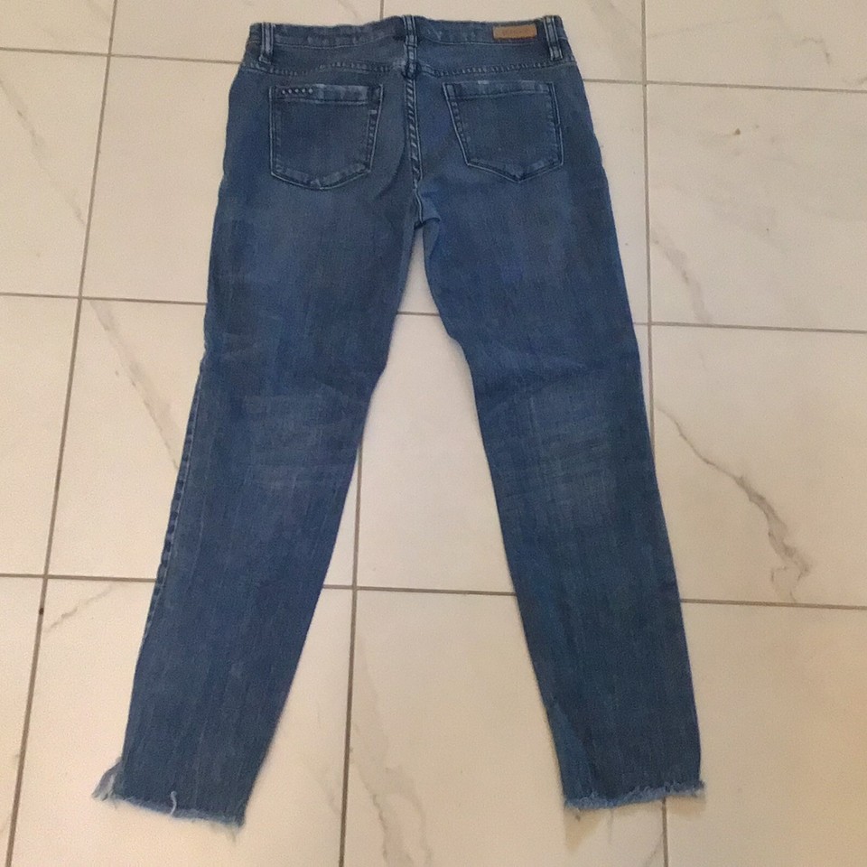 Blank NYC Intro Jeans 26 Distressed and Destroyed Raw High Low Hem ...