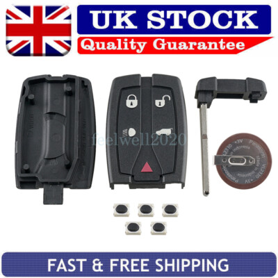 Key Case Fob + Rechargeable VL2330 Battery For Land Rover Freelander 2 ...