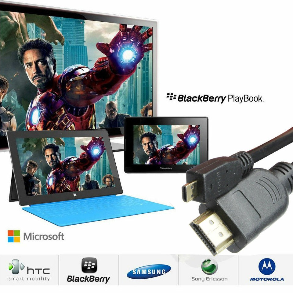 5FT HDMI to Micro HDMI Premium Cable for Tablet Amazon Kindle Fire HD ...