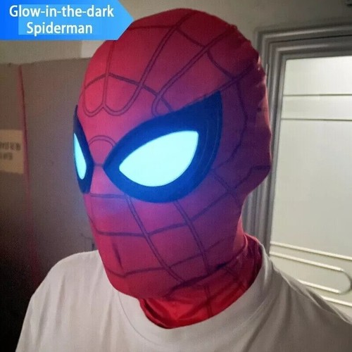 NEW Spiderman Glow-in-the-dark Mask Adult Kids Super Hero Spider-Man ...
