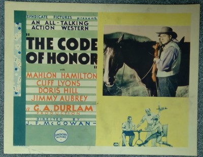 Code Of Honor '30 Mahlon Hamilton All-Talking Western Original Title ...