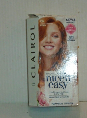 Clairol Nice'N Easy Permanent Hair Dye, 8R Medium Reddish Blonde Hair ...