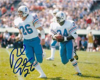 ROB CARPENTER HOUSTON OILERS W/ EARL CAMPBELL ACTION SIGNED 8x10 | eBay