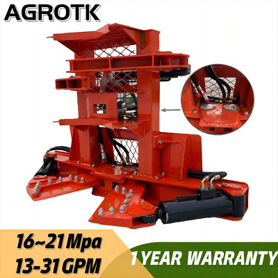 15'' Tree Shear With Grapper Skid Steer Attachment Hydraulic 16~21 Mpa ...