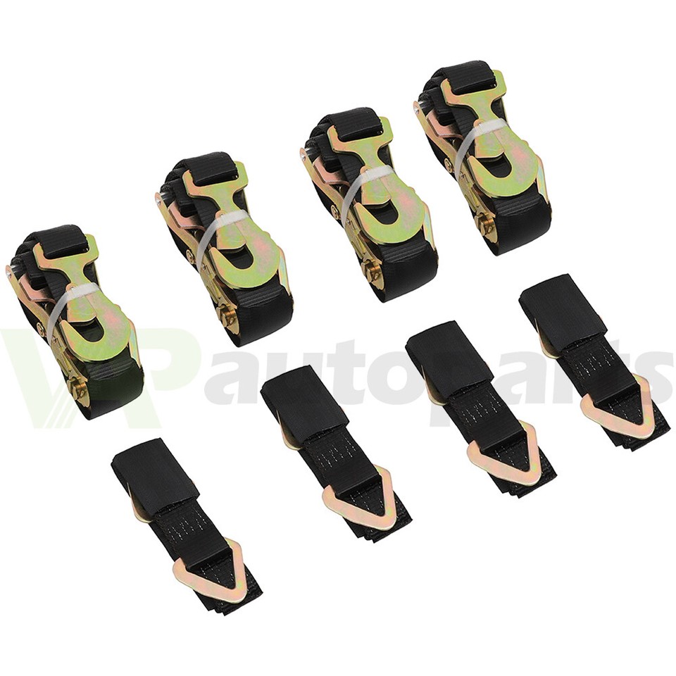 For Car Hauler Trailer Auto Tie Down Black Axle Straps Ratchet Straps ...