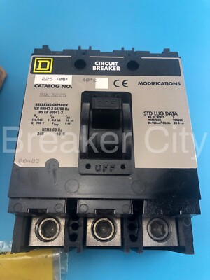 Square D SQL3225 3 Pole 225 Amp Circuit Breaker Type SQL 10K 240VAC NEMA — NEW | eBay
