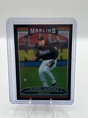 2006 Topps Chrome Black Refractor #215 Miguel Cabrera Miami Marlins 450 ...