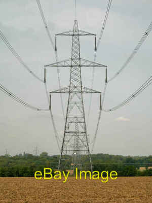 Photo 6x4 Power lines Bury Green/TL4521 The power lines cross the cross ...