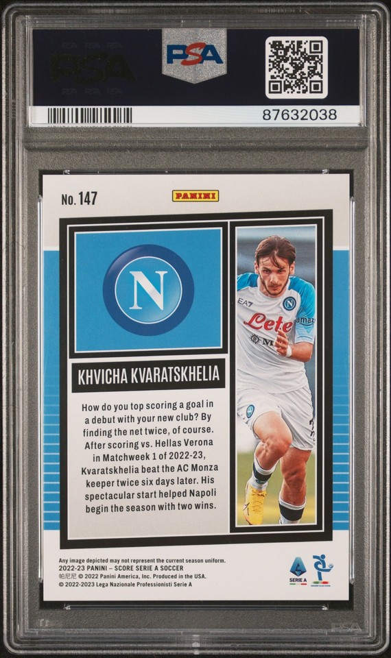 Khvicha Kvaratskhelia Rookie Card RC 2022 Panini Score Silver Swirl /25 ...