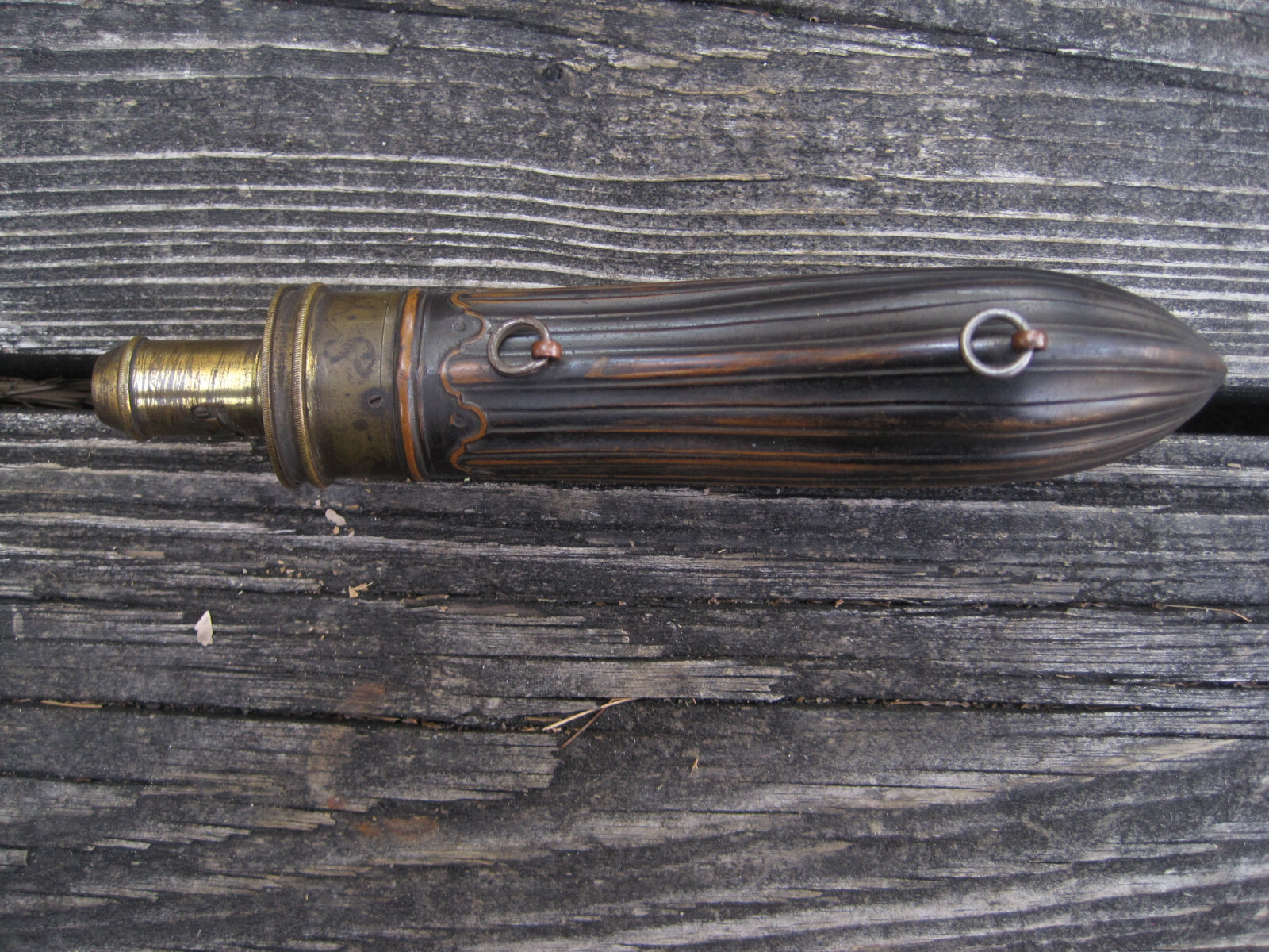 ANTIQUE American Cap CIVIL WAR Era HUNTING Brass Copper BLACK POWDER ...